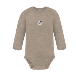 Normani Outdoor Sports Baby Merino Body Langarm Auckland in Beige | Gr.: 92