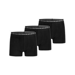 Normani Outdoor Sports 3er Pack Herren Merino Boxershorts Unterhose in Schwarz | Gr.: M