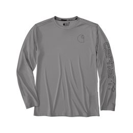 Carhartt Longsleeve "Force Sun Defender Relaxed Longsleeve Logo T-Shirt" in Grau | Gr.: L