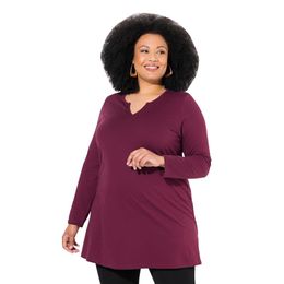 Ulla Popken Longshirt in dunkel weinrot | Gr.: 66-68