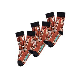 Unabux Socks ' GRUMBLE IN THE JUNGLE ' male Brown size 42-46
