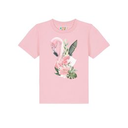 Watabout.kids Shirt 'Flamingo Mit Blumen' girl Pink size 98/104