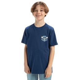 Quiksilver T-Shirt 'Ev Share The Stoke' Jungen Gr&ouml;&szlig;e 164 enzian / hellblau / wei&szlig;