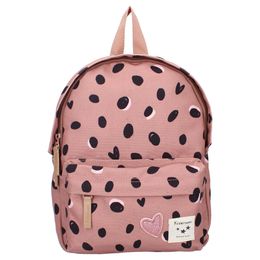 Cityrucksack Vadobag "Paris Loving Days", Kinder, Gr. B/H/T: 23cm, braun (rostbraun), Kunstfaser, bedruckt, Rucks&auml;cke Cityrucksack, mit tollen Prints