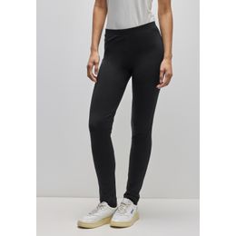 Leggings Street One, Damen, Gr. 34, schwarz, Web, 95% Baumwolle, 5% Elasthan, unifarben, skinny fit lang, Hosen Leggings, aus Baumwolle mit Stretchanteil