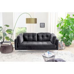 2-Sitzer TRENDS BY HG "Landau", grau, B:183cm H:75cm T:92cm, Sofas, in Cord-Stoff mit Metallfu&szlig;
