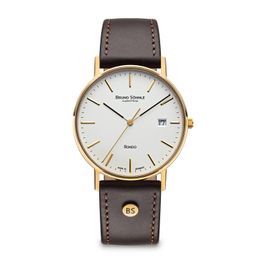 Bruno S&ouml;hnle Glash&uuml;tte Armbanduhr Rondo Gold &Oslash; 38 mm Quarz