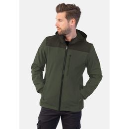 Softshelljacke HERO by John Medoox "JOEY Softshelljacke mit Fleecefutter", Herren, Gr. L, gr&uuml;n col block, Softshell, 92% Polyester, 8% Elasthan, regular fit, Jacken Softshelljacke, Regular Fit Casual Softshell f&uuml;r Herren