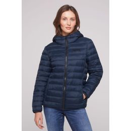 Outdoorjacke SOCCX, Damen, Gr. L, blau, Steppware, Material: 100% Polyamid, Futter: 100% Polyester, F&uuml;llung: 100% Polyester, bedruckt, bestickt, slim fit normal, eingesetzt elastischer Bund, Jacken Outdoorjacke, mit elastischem Saumabschluss