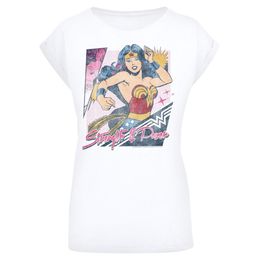 F4NT4STIC T-Shirt 'DC Comics Wonder Woman Strength & Power' Damen Gr&ouml;&szlig;e XXL dunkelblau / gelb / rot / offwhite