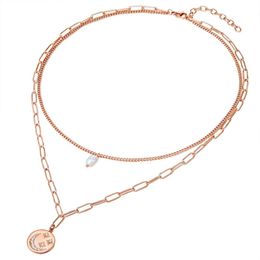 Valero Pearls Kette Damen Gr&ouml;&szlig;e One Size rosegold / transparent / perlwei&szlig;