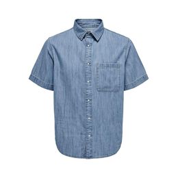 Only & Sons Only & Sons Button Up Shirt 'STEEN' male Blue size XL