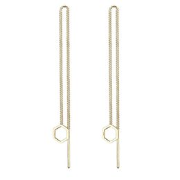 Elli Earrings 'Hexagon' female Gold size One Size