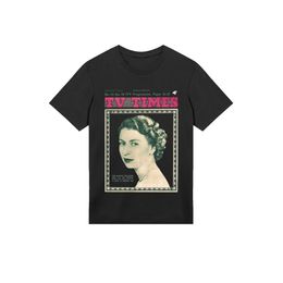 F4NT4STIC Shirt 'TV Times Queen Elizabeth II 1957 Cover' male Black size XS