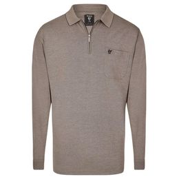 Hajo Poloshirt Herren Gr&ouml;&szlig;e XXL taupe / schwarz