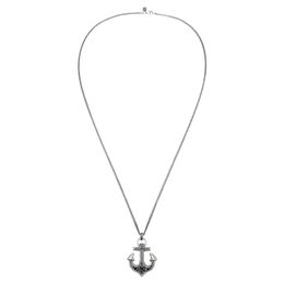 Kuzzoi Necklace 'Anker' male Black, Silver size 60