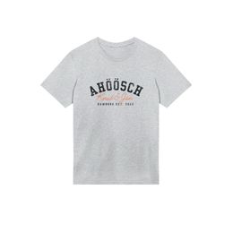 F4NT4STIC T-Shirt 'Knut & Jan Hamburg Ah&ouml;&ouml;sch Plattdeutsch' Herren Gr&ouml;&szlig;e XXXL grau / dunkelorange / schwarz
