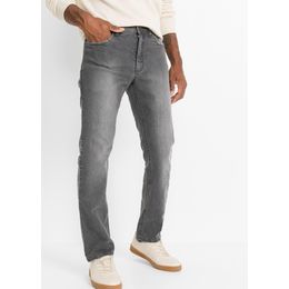 bonprix Regular Fit Stretch-Jeans mit Komfortschnitt Straight, grau, mit Baumwolle
