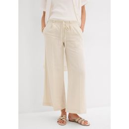 bonprix Culotte aus flie&szlig;endem Viskose-Mix, beige, Viskose