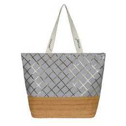 Normani Strandtasche 'Kuredu' Damen Gr&ouml;&szlig;e One Size beige / gold / grau
