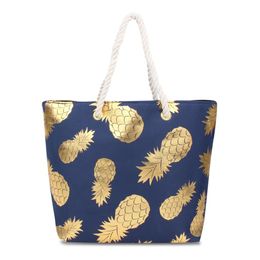 Normani Strandtasche Damen Gr&ouml;&szlig;e One Size blau / gold