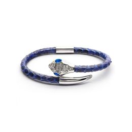 Gt Collection Bracelet 'Snake Head' male Blue size One Size