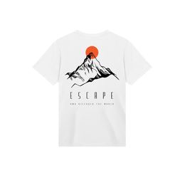 F4NT4STIC Shirt 'Escape Discover the World Mountain' male White size XL