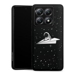 DeinDesign Xiaomi 14T Pro Handy Silikon H&uuml;lle Case schwarz Handyh&uuml;lle Paper Astronaut Comic