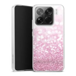 DeinDesign Xiaomi 15 5G Handy Silikon H&uuml;lle Case transparent Handyh&uuml;lle Glitzer Shine Pink Silikon Case