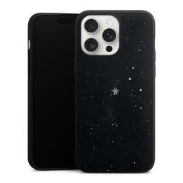 DeinDesign iPhone 15 Pro Max Handy Premium Silikon H&uuml;lle Handyh&uuml;lle schwarz Case Space Weltall Astronaut Silikon Premium Case