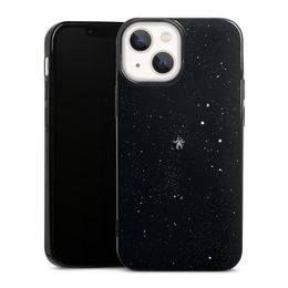 DeinDesign iPhone 13 Mini Handy Slim Case extra d&uuml;nn Silikon Handyh&uuml;lle schwarz H&uuml;lle Space Weltall Astronaut Silikon Slim Case