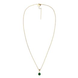 Elli Premium Necklace 'Geburtsstein Mai' female Gold, Green size 45