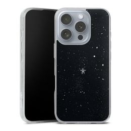 DeinDesign iPhone 16 Pro Handy Silikon H&uuml;lle Case transparent Handyh&uuml;lle Space Weltall Astronaut Silikon Case