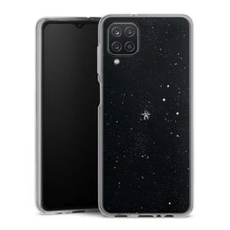 DeinDesign Galaxy A12 Handy Silikon H&uuml;lle Case transparent Handyh&uuml;lle Space Astronaut Weltall Silikon Case