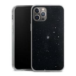 DeinDesign iPhone 12 Pro Max Handy Silikon H&uuml;lle Case transparent Handyh&uuml;lle Space Weltall Astronaut Silikon Case