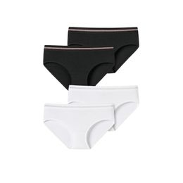 Schiesser Underpants girl Black, White size 140