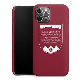 DeinDesign iPhone 12 Pro Max Handy Premium Case Smartphone Handyh&uuml;lle Schutzh&uuml;lle matt 1. Fc N&uuml;rnberg Bundesliga Merchandise Premium Case