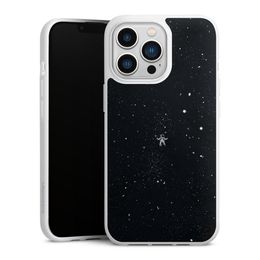 DeinDesign iPhone 13 Pro Handy Silikon H&uuml;lle Case wei&szlig; Handyh&uuml;lle Space Weltall Astronaut Silikon Case