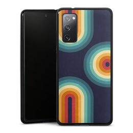 DeinDesign Galaxy S20 FE Handy Silikon H&uuml;lle Case schwarz Handyh&uuml;lle Colourful Rainbow Retro