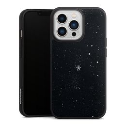 DeinDesign iPhone 13 Pro Handy Premium Silikon H&uuml;lle Handyh&uuml;lle schwarz Case Space Weltall Astronaut Silikon Premium Case