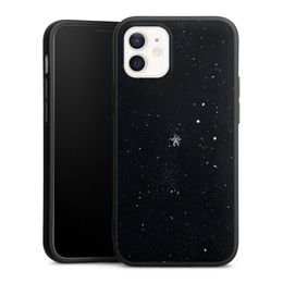 DeinDesign iPhone 12 mini Handy Premium Silikon H&uuml;lle Handyh&uuml;lle schwarz Case Space Weltall Astronaut Silikon Premium Case