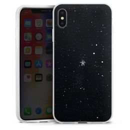 DeinDesign iPhone Xs Max Handy Silikon H&uuml;lle Case transparent Handyh&uuml;lle Space Weltall Astronaut Silikon Case