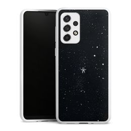 DeinDesign Galaxy A33 5G Handy Silikon H&uuml;lle Case wei&szlig; Handyh&uuml;lle Space Astronaut Weltall Silikon Case