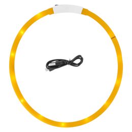 pawberry LED-Hundehalsband gelb 70 cm