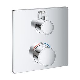 Grohe Grohtherm Unterputz-Duscharmatur mit Thermostat, 24078000,