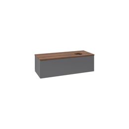 Villeroy & Boch V&B Waschtischunterschrank ohne Frontstruktur, mit Beleuchtung Antao 120x36x50cm, WBP w. wal, Anthrac. m Lac ; Villeroy & Boch (L34012GK)