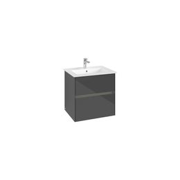 Villeroy & Boch V&B Waschtischunterschrank Collaro 61,1x61x48cm, WT mi, LED 4,2W, glo Gr ; Villeroy & Boch (C143B0FP)