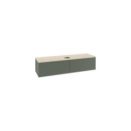 Villeroy & Boch V&B Waschtischunterschrank mit Frontstruktur -Beleuchtung Antao 160x50cm, WBP botti., lea gre. m Lac ; Villeroy & Boch (L36113HL)