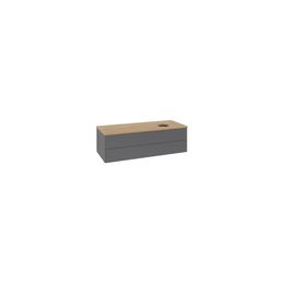 Villeroy & Boch V&B Waschtischunterschrank ohne Frontstruktur Antao 120x36x50cm, WBP hon. Oa, Anthrac. m Lac ; Villeroy & Boch (K23011GK)