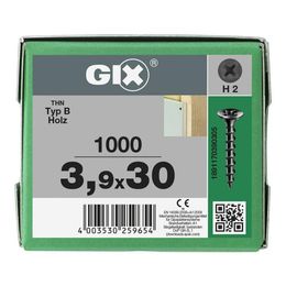 Spax GIX-B Trompetenkopf 3,9 x 30 H2 Grobgewinde PHOSPHATIERT (1891170390305)